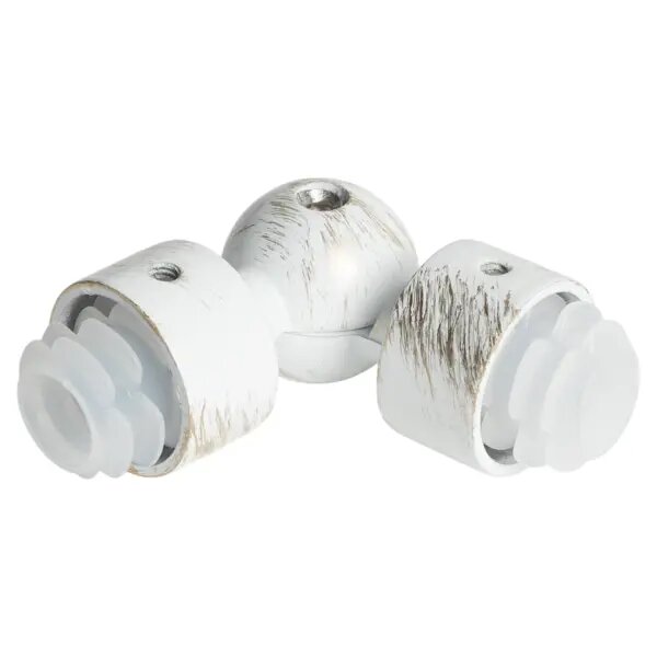 Соединитель Эркер металл цвет белый