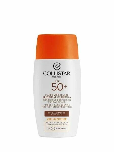 Collistar - Fluido Viso Solare Protezione Correttiva SPF 50+, Солнцезащитный флюид для лица с очень высокой степенью защиты, 50 мл