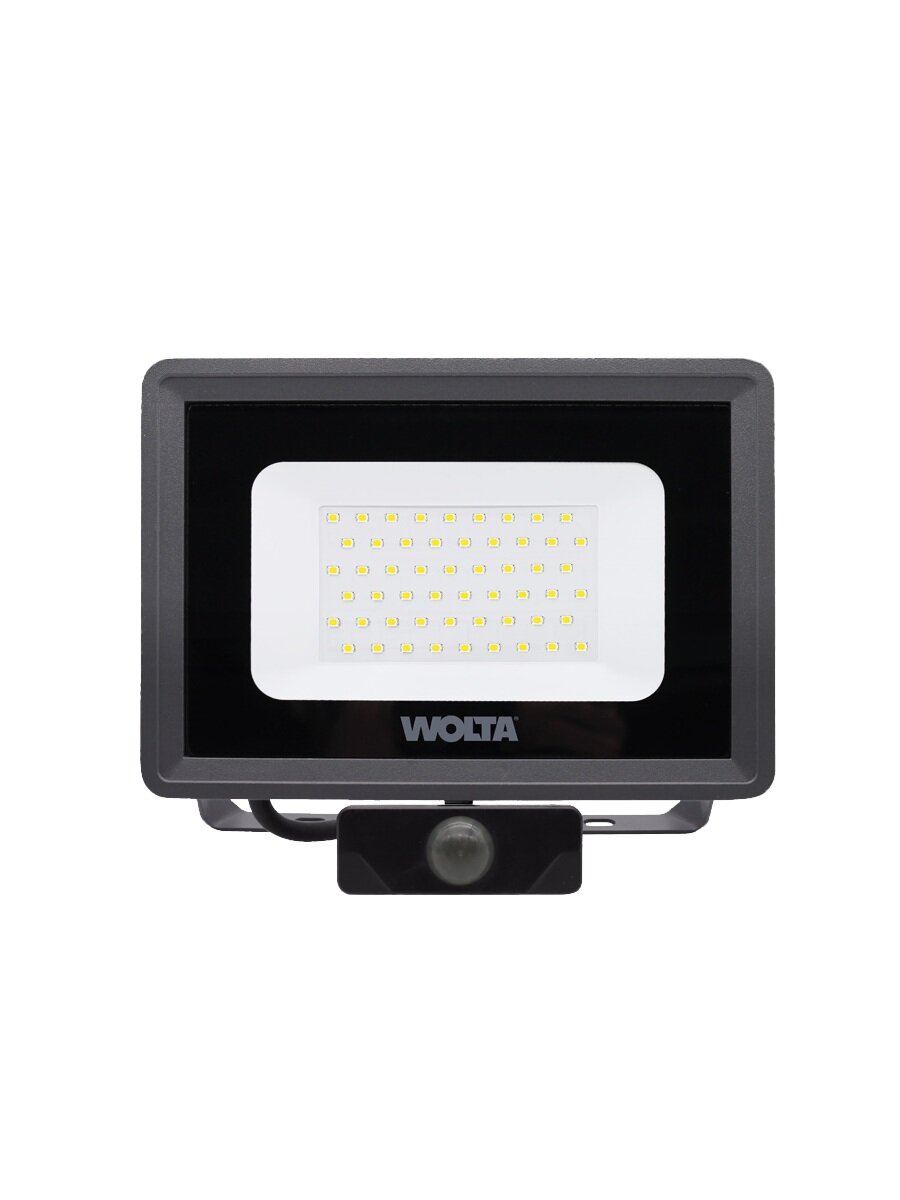 Прожектор светодиодный WOLTA WFL-50W/06S 50Вт 5700K IP65 с Датчиком