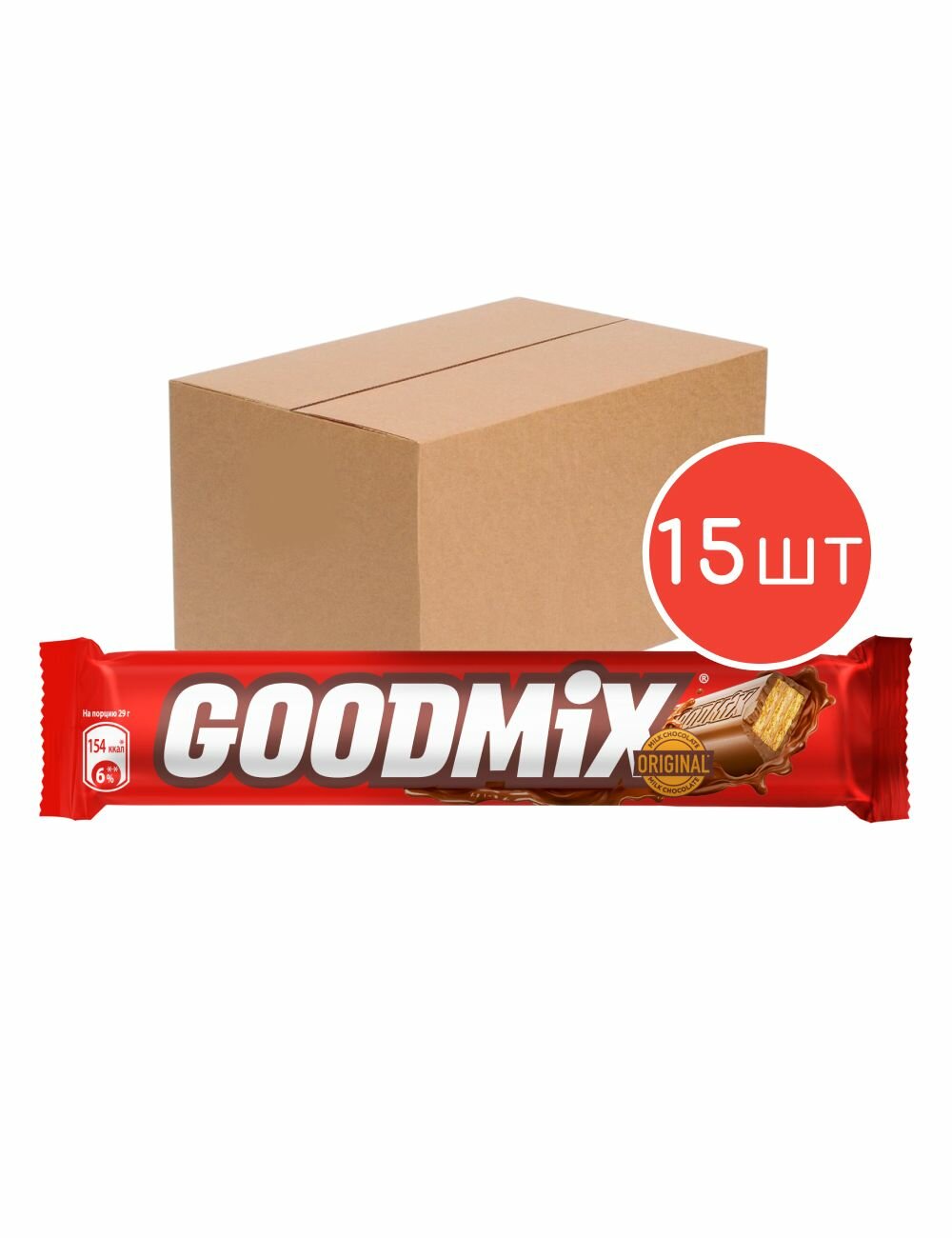 Шоколадный батончик GOODMIX original 29г 15шт