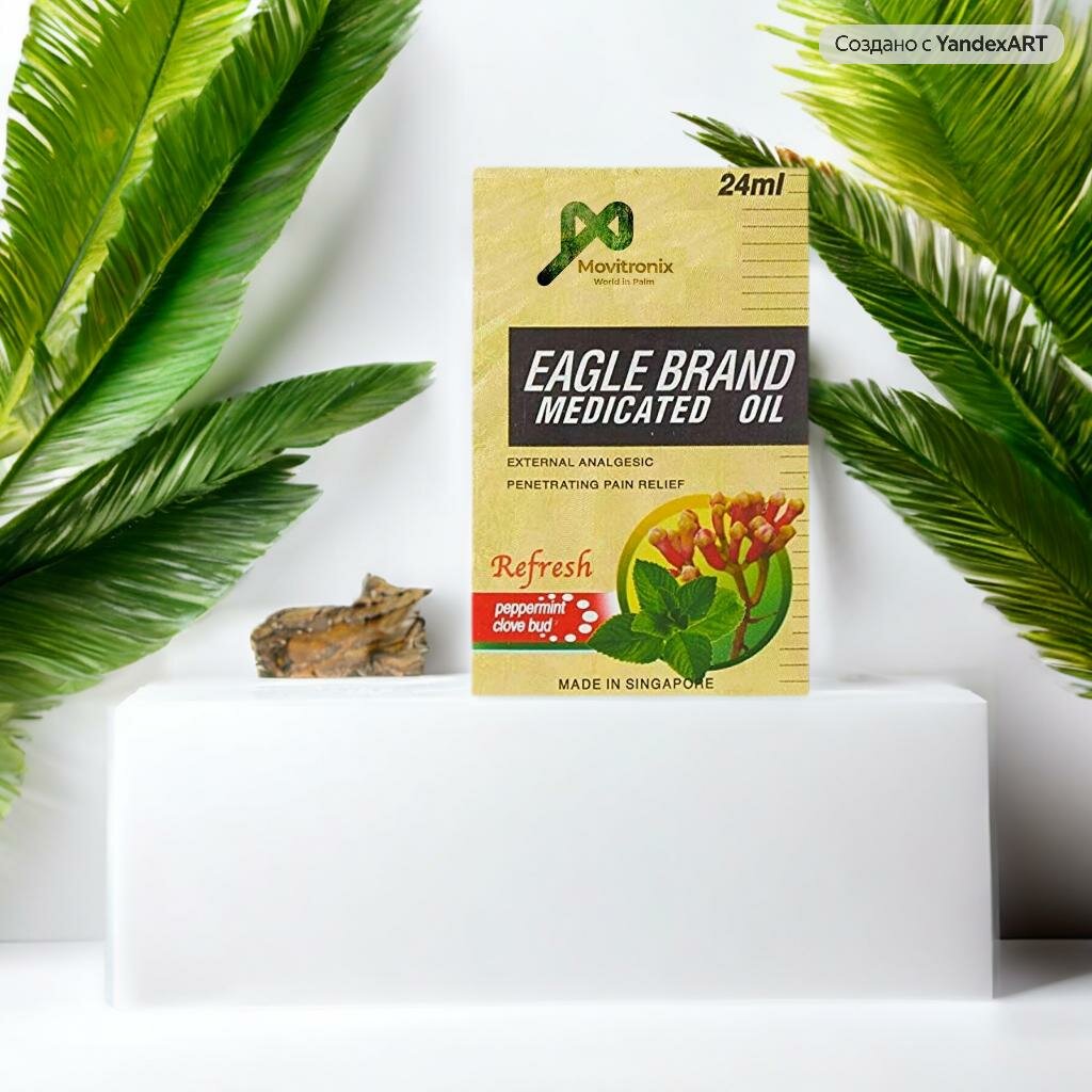 Масло Eagle Brand лечебное, для массажа, аромат гвоздики и мяты, 12 мл