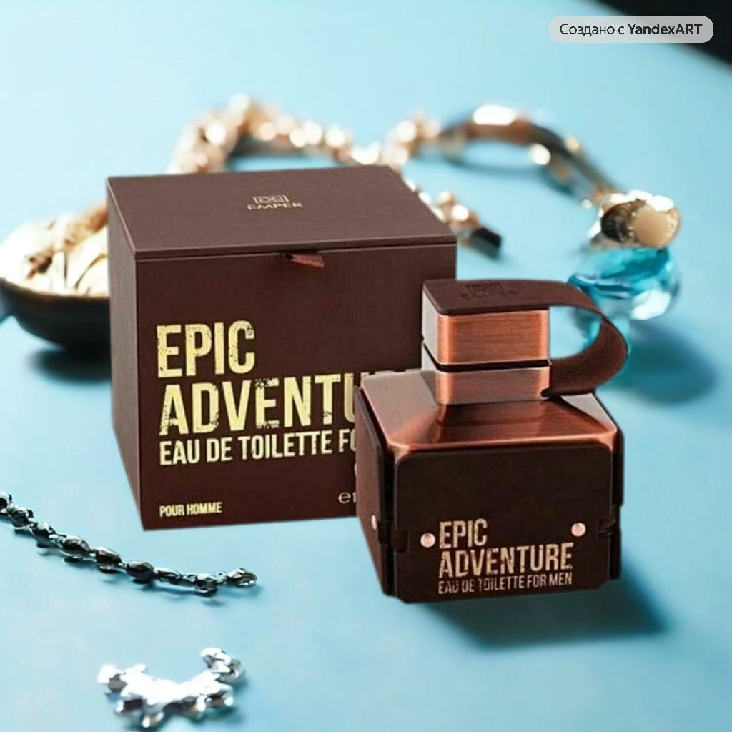 Туалетная вода Emper Epic Adventure, мужская, древесный фужерный аромат, 100мл