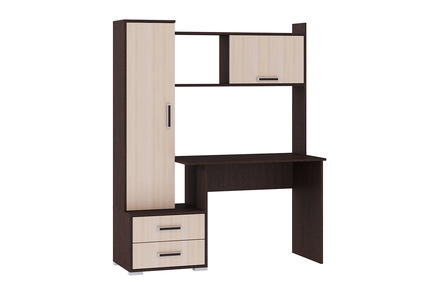 Компьютерный стол тэкс Квартет 140х172х55,4 см, венге, дуб молочный