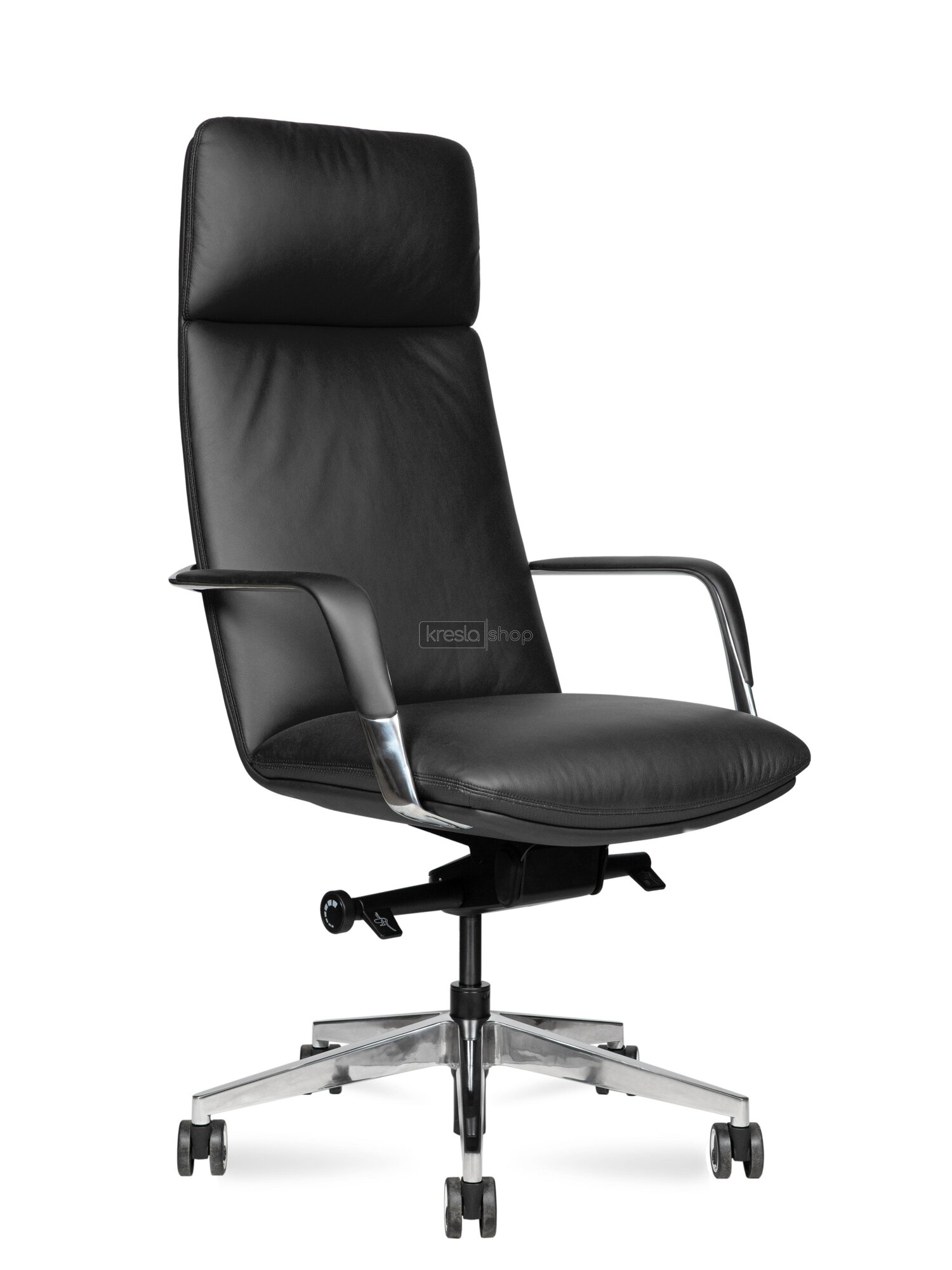 Кресло для руководителя Norden Neo HD-2218-1 H black черная кожа