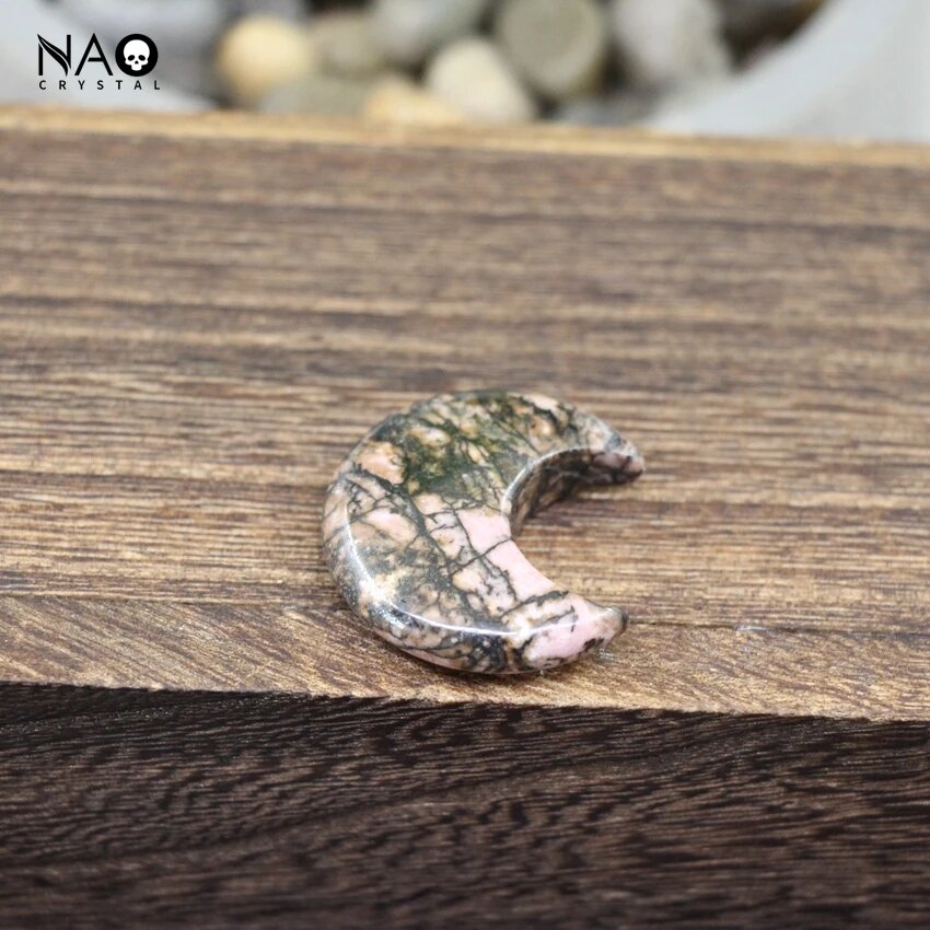 Набор лунных кристаллов из натуральных камней Rhodonite