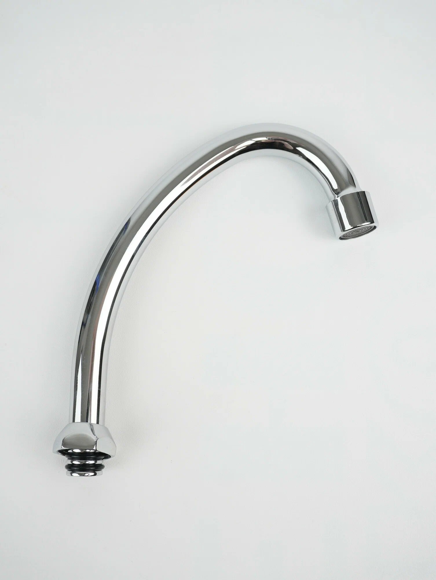 Излив для кухонного смесителя, Frap, F7220, латунь, хромированный, длина 14 см, серебристый