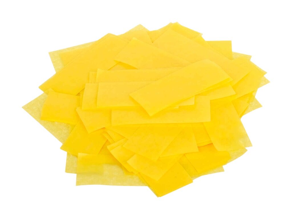 FTPCY Конфетти из специализированной бумаги (тишью) 17х55мм, жёлтый, упаковка 1 кг, LFocus
