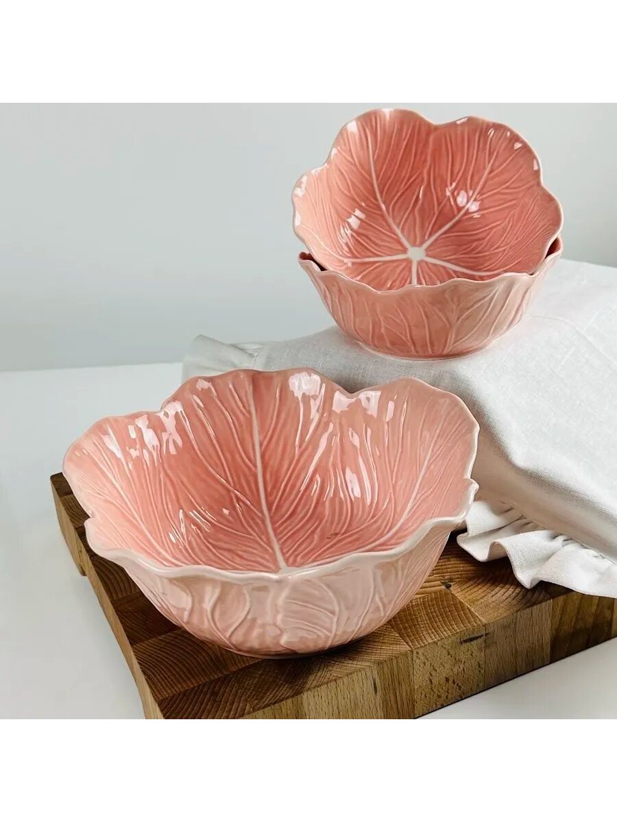 Набор из 3 салатников Lenardi Капуста 21/16см фарфор