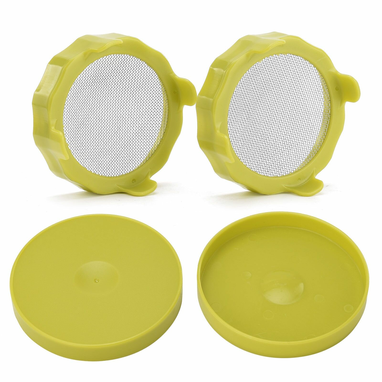 Крышка банки с широким горлышком и сеткой из нержавеющей стали, крышка из АБС-пластика для здоровой зелени и трав, легкая очистка и отсутствие BPA
