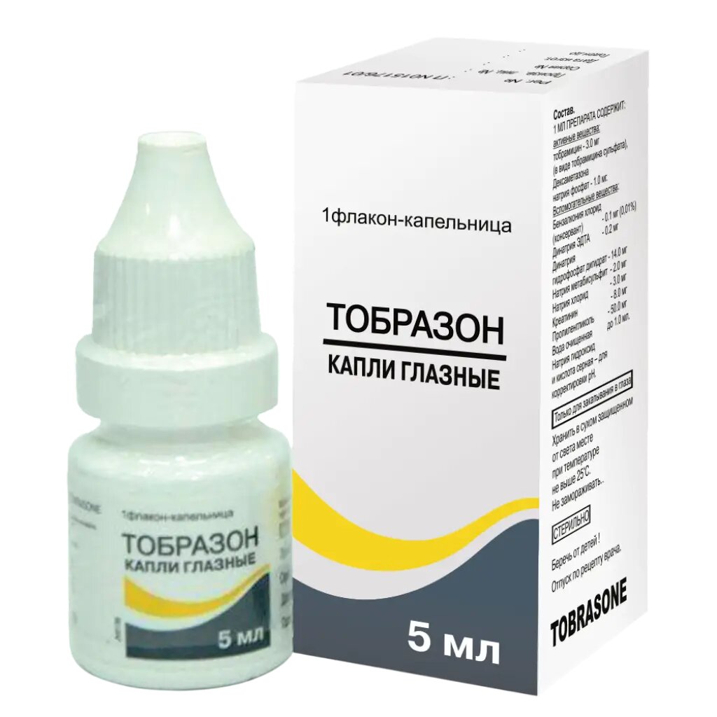 Тобразон капли глазные 0,1%+0,3% фл-кап 5 мл 1 шт