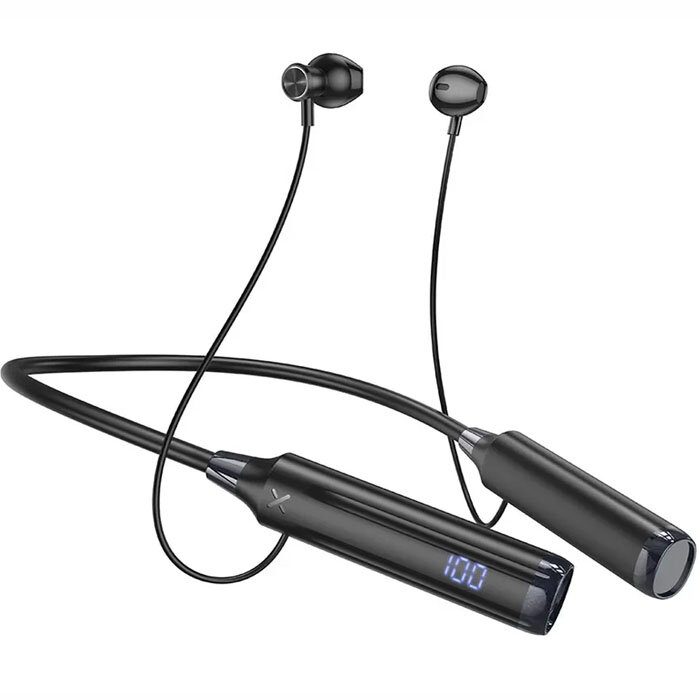 Bluetooth наушники вкладыши с микрофоном Borofone BE64 с микрофоном, мобильная гарнитура, с дугой, черные