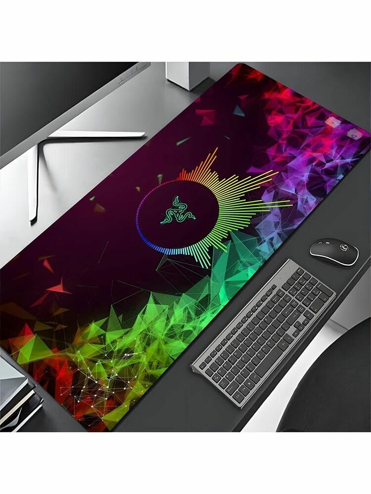 Razer Коврик для мыши с клавиатурой игрового ПК, настольное силиконовое мягкое одеяло размером 400x900 xl