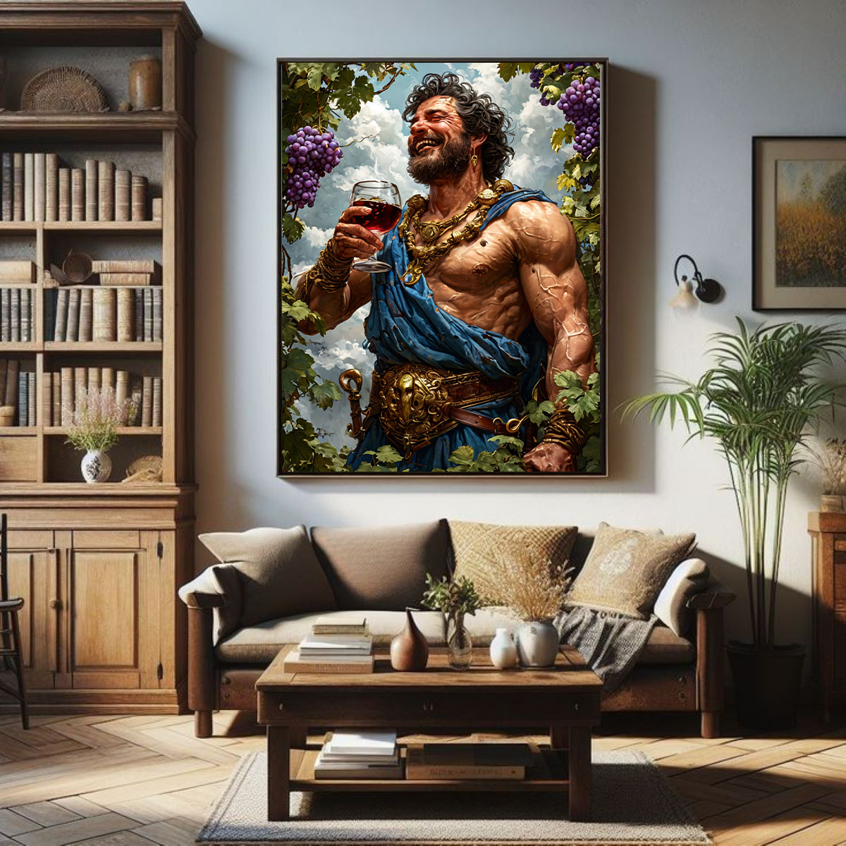 Картина на стену для интерьера 40х50 см "Дионис", холст на подрамнике, InterHobby