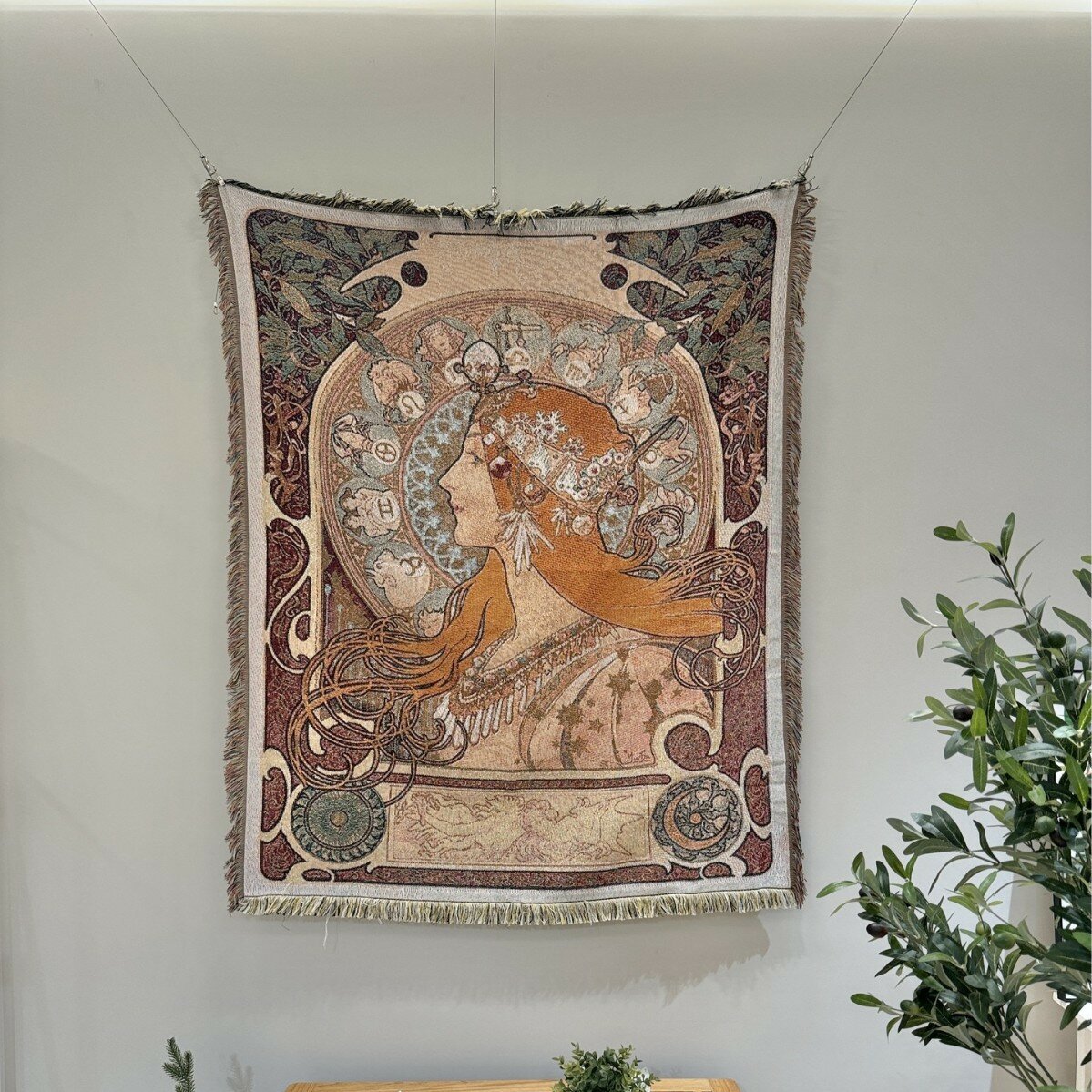 Одеяло с абстрактной масляной живописью Климта, средневековое искусство, гобелен, декор для спальни, прикроватное украшение, одеяло для дивана