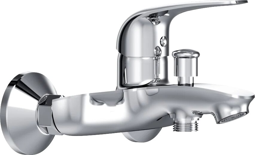 Смеситель для ванны с душем Damixa Astoria DX5510000 настенный, однорычажный, хром, глянцевый, латунный, без лейки, с керамическим картриджем