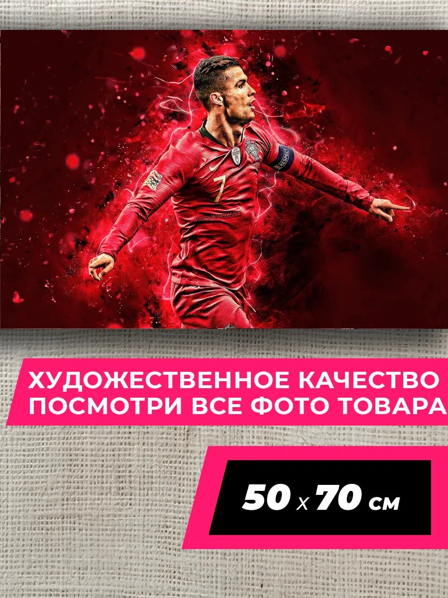 Постер Криштиану Роналду на стену 41 Ronaldo 50 на 70, матовая фотобумага премиум качества