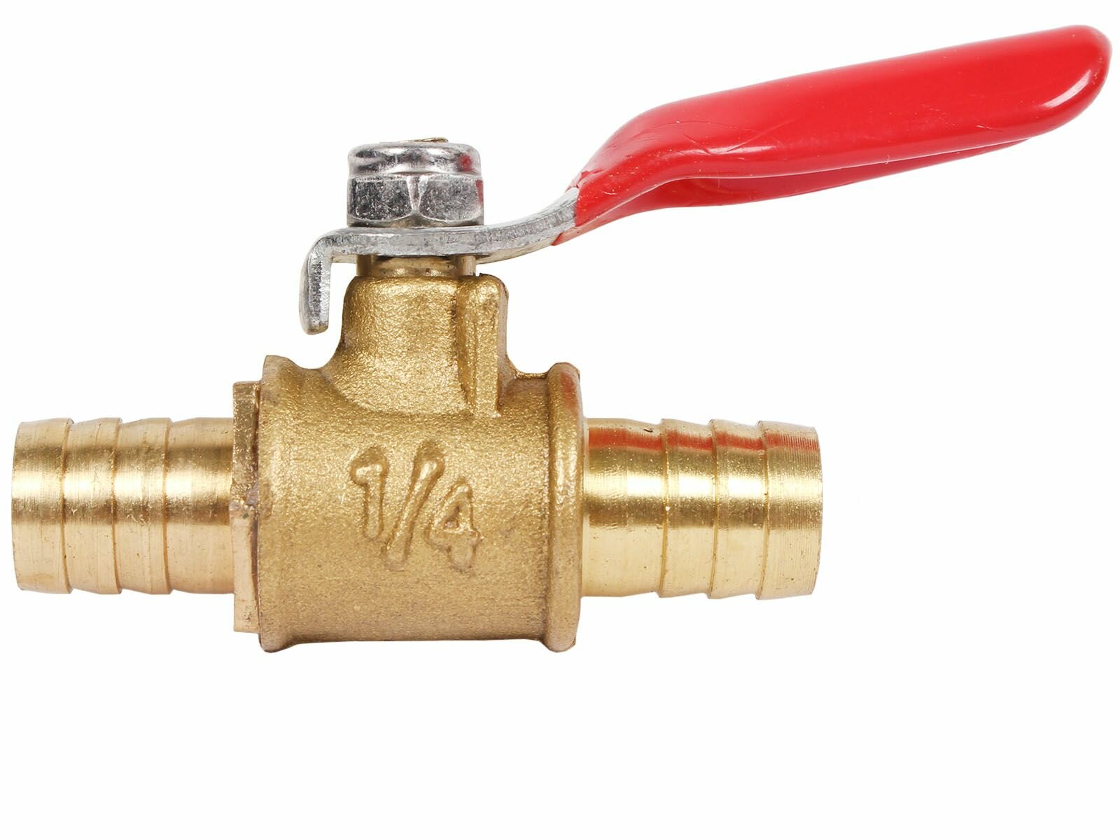 Кран шаровый мини штуцер - штуцер под шланг 10 мм ANROKEY