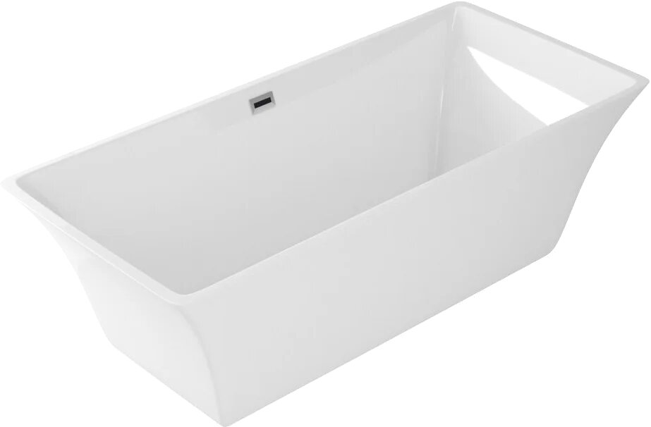 Акриловая ванна Grossman GR-1901 180x80, с каркасом, отдельностоящая, белая, глянцевая, прямоугольная, антискользящее покрытие