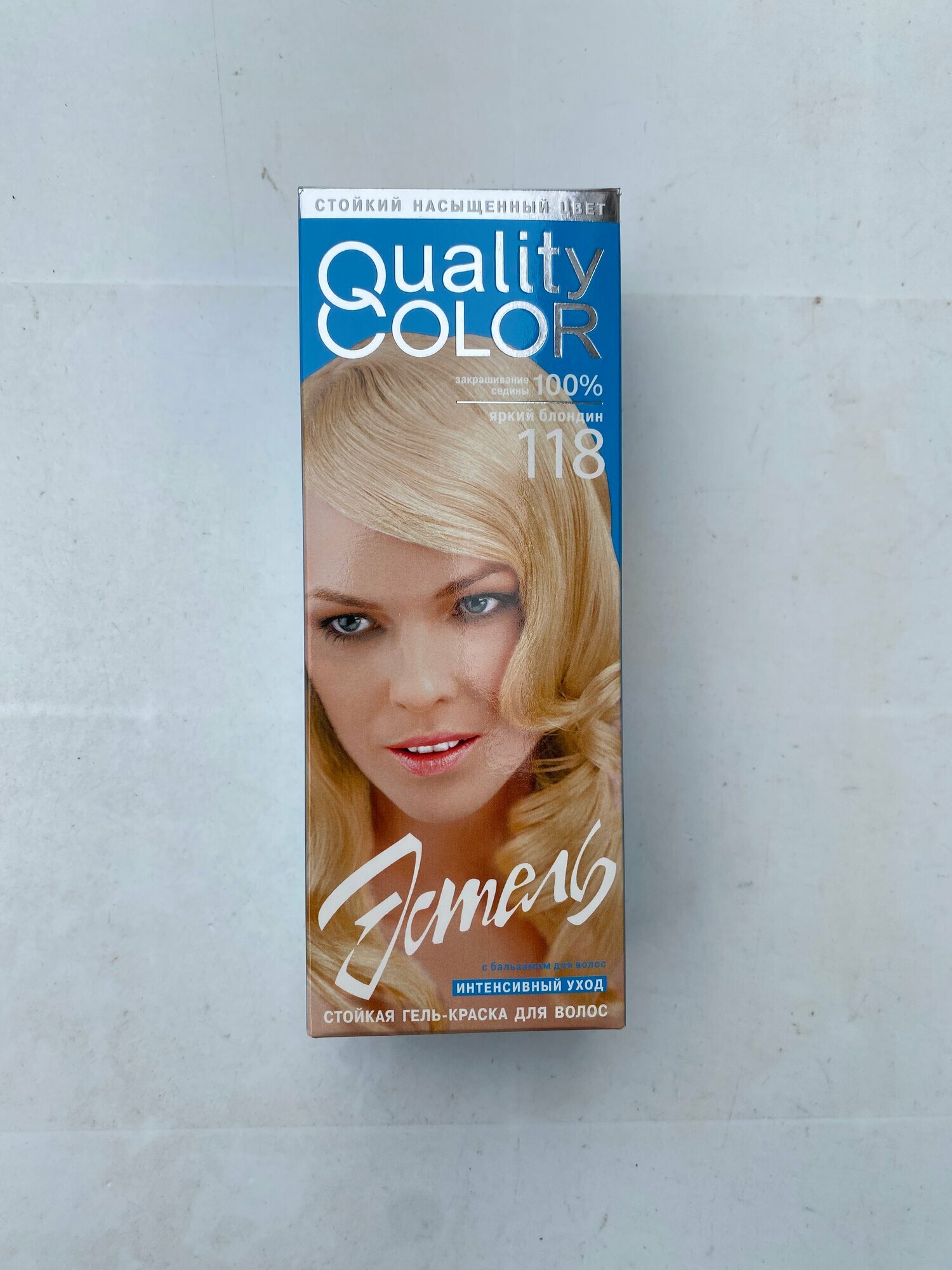 Гель-краска для волос Quality Color №118 яркий блондин