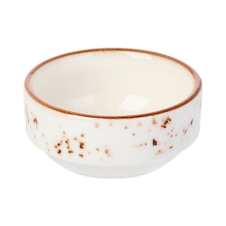 Соусник «Париж», фарфор, 30 мл, белый, коричневый (Kunstwerk)