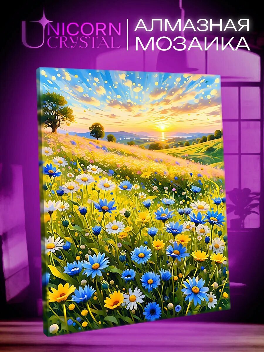 Алмазная мозаика Полевые цветы