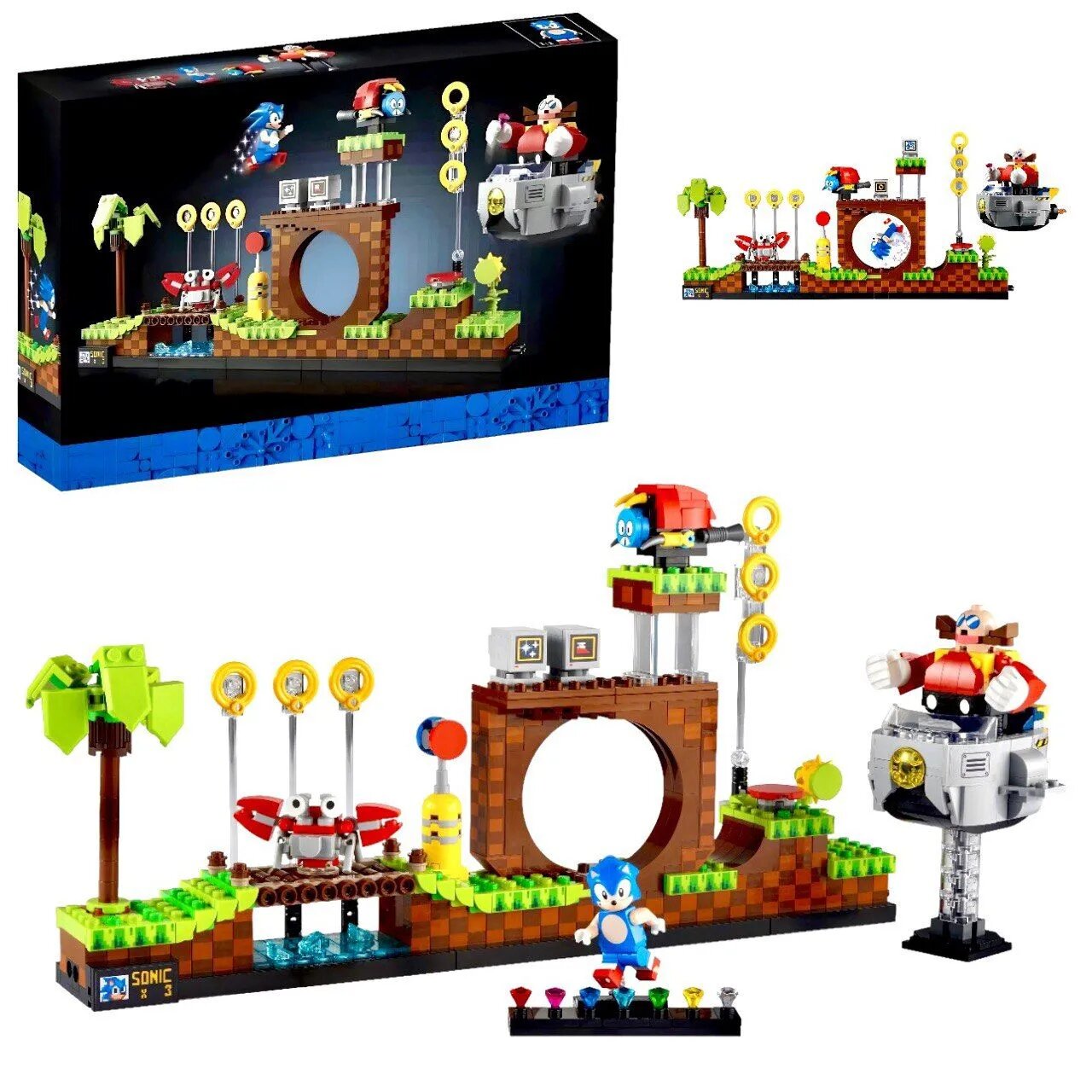 Конструктор Супер Соник набор "Зона Грин" 1125 деталей 4 фигурки ( супергерои ежик техник кретор / совместимый / super подарок для мальчиков и девочек )