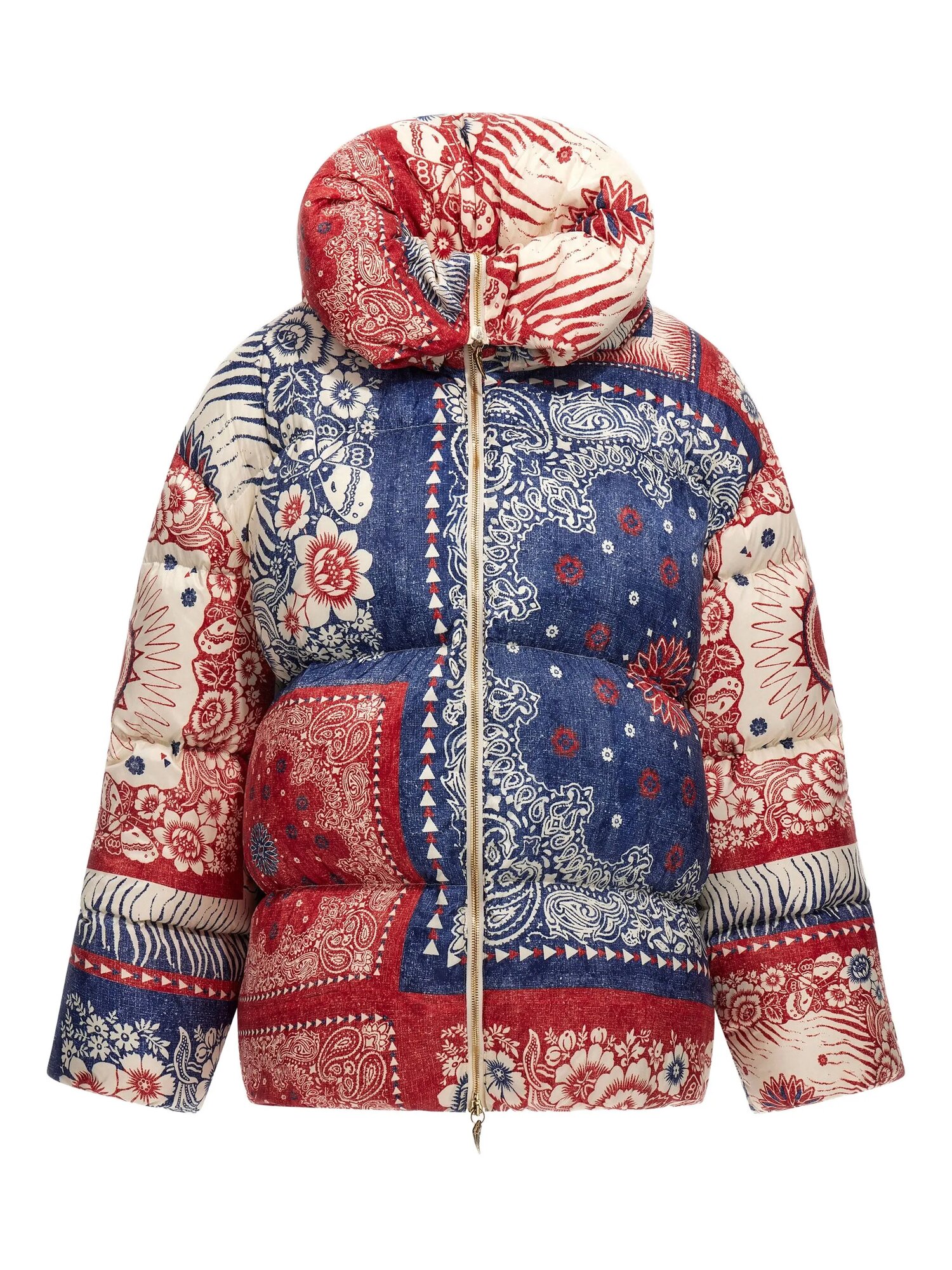 Пуховик Bandana-print puffer jacket