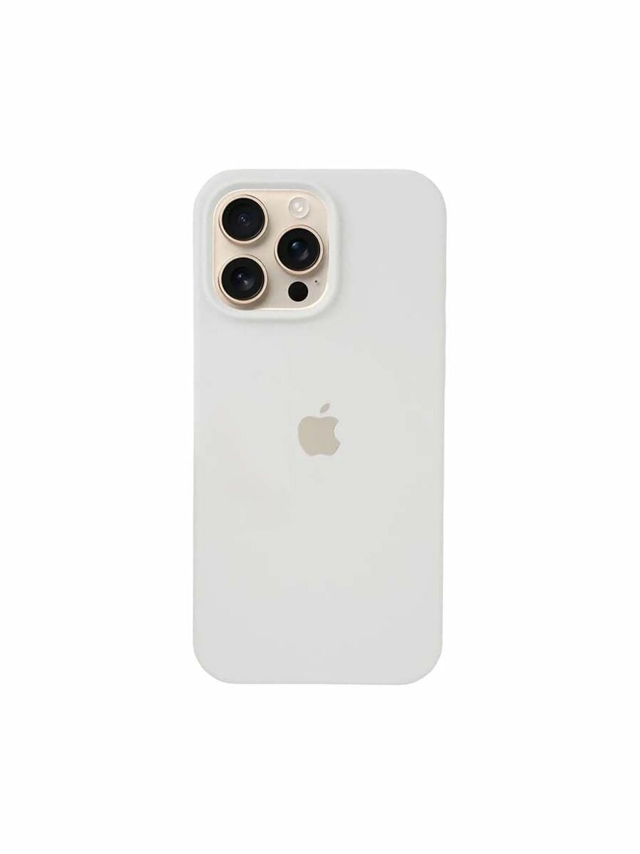 Чехол Silicone Case для Apple iPhone 16 Pro белый / айфон 16