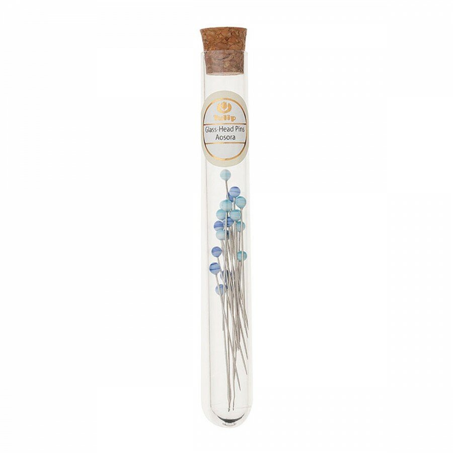 THN-097e Булавки со стеклянными головками для шитья Aosora 0,5*35мм, Tulip