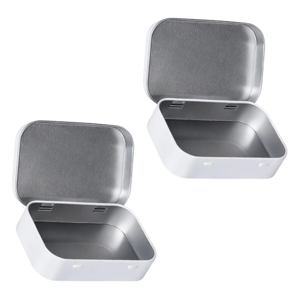 1 комплект из 2-х, железная коробка для хранения и упаковки в виде раскладушки-белый