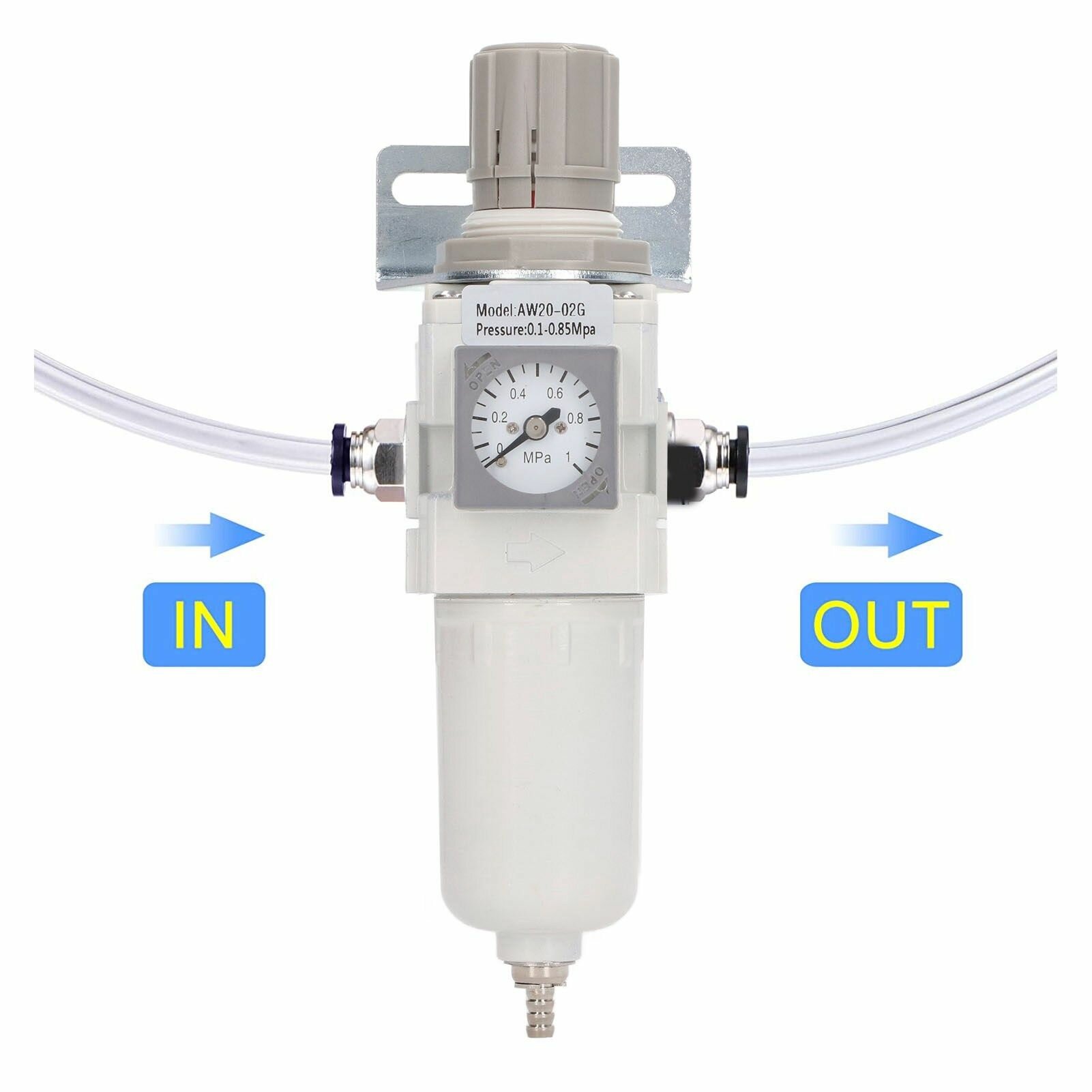 Воздушный фильтр, регулятор давления G1/4, фитинги для компрессорных труб, инструменты, аксессуары с кронштейном