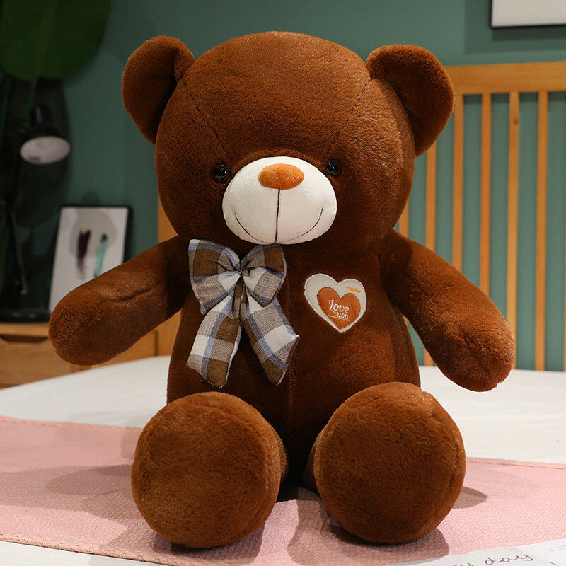 Teddy bear plush toy sweet and cuddly large 115cm brown pp cotton filling for softness