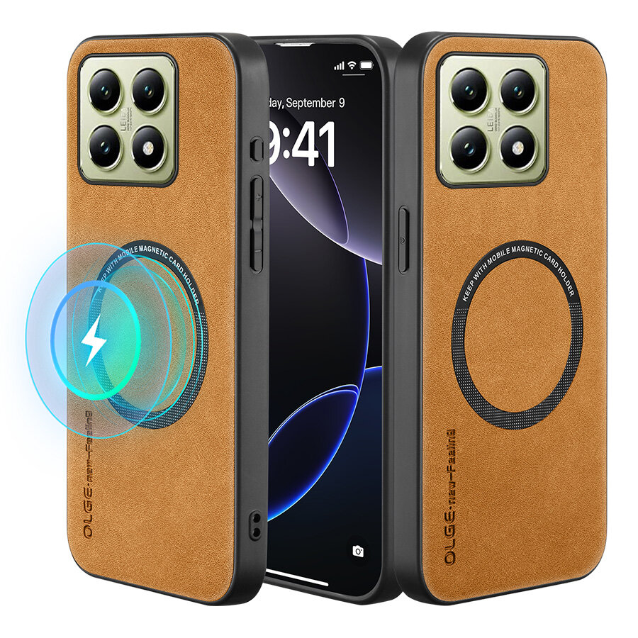 BЧехол Для Xiaomi 14T/Сяоми 14T, soft touch, чехол-кардиомонитор, искусственная кожа, поликарбонат (PC), защита камеры, ударопрочный, усиленные углы, Xiaomi, Xiaomi 14T, brown,