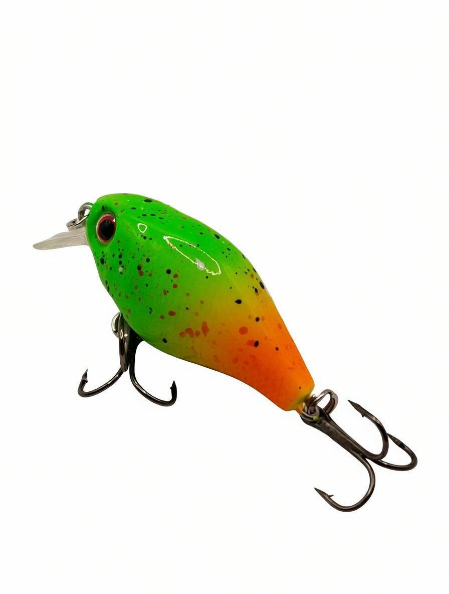 Jackall Chubby 38F 38 мм 4.0 г плавающий кренкер воблер для ловли окуня щуки и судака на мелководье 0 0.5 м