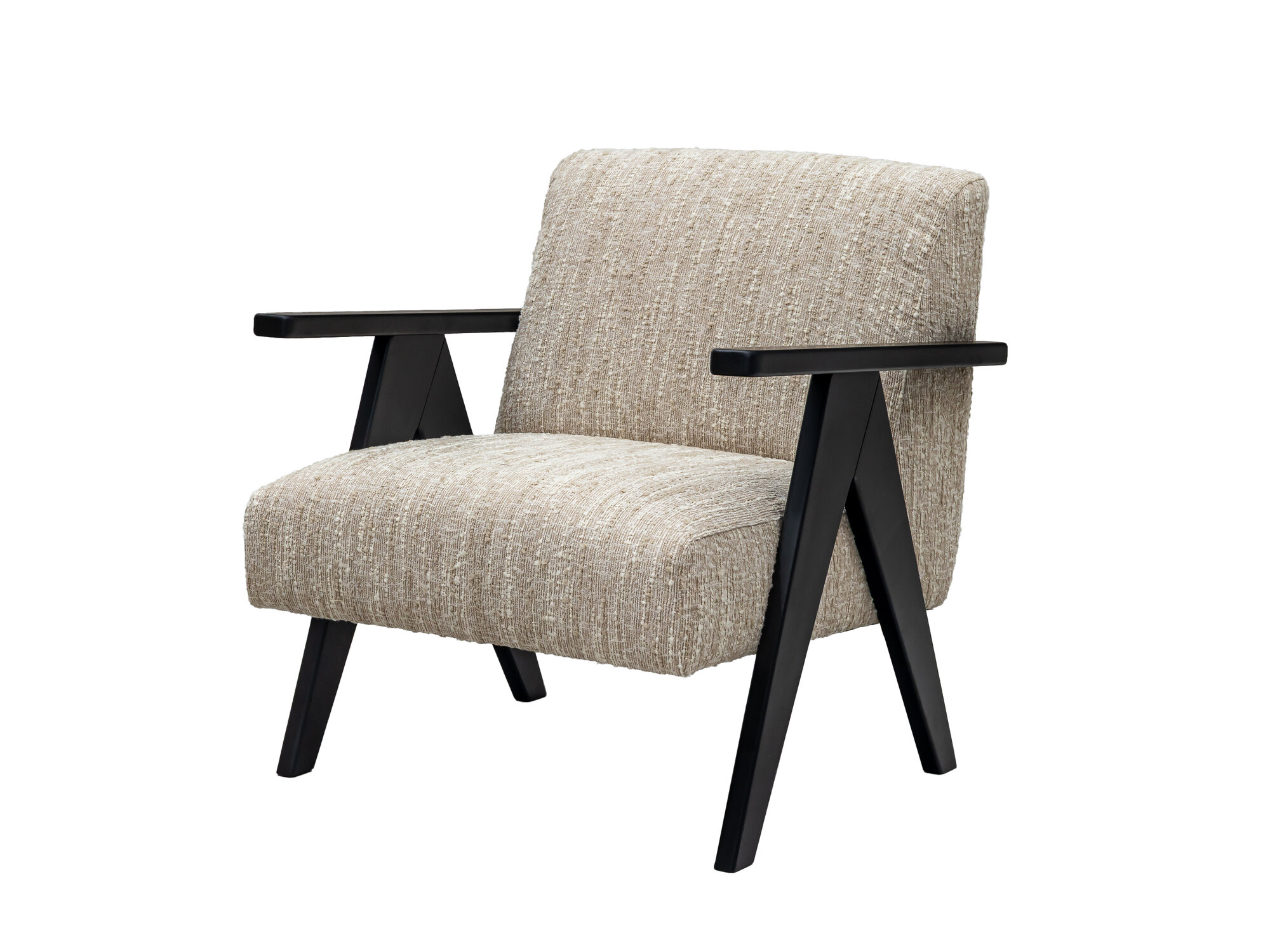 Кресло Banbury, Каркас - березовая фанера, Наполнитель - ППУ, Ножки - каучуковое дерево, Обивка - ткань (состав: