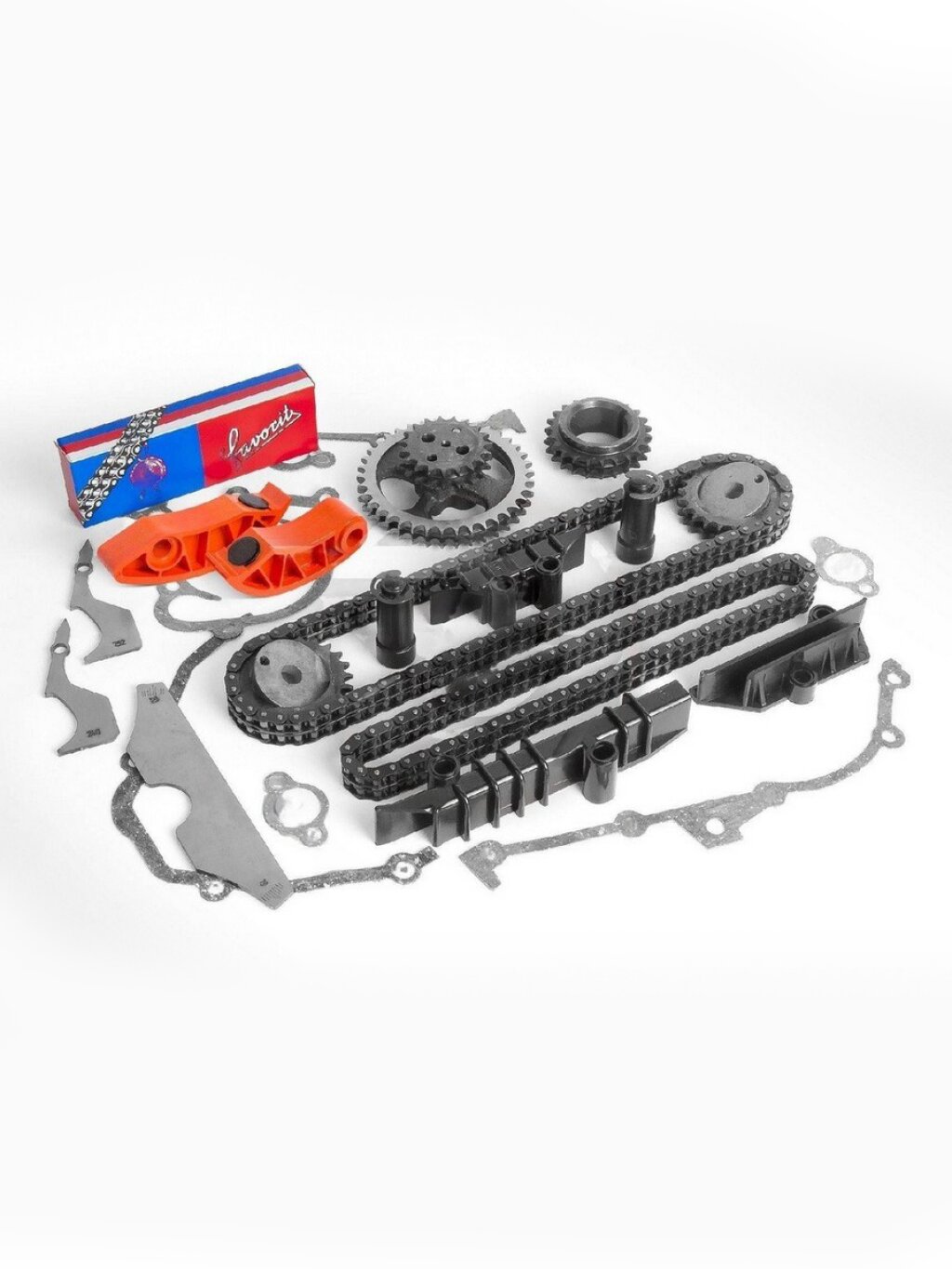 Ремкомплект ГРМ для а/м ГАЗ 406 дв. "Идеальная фаза" с башмаком и фазометром, цепи Чехия CZ "Прогрес