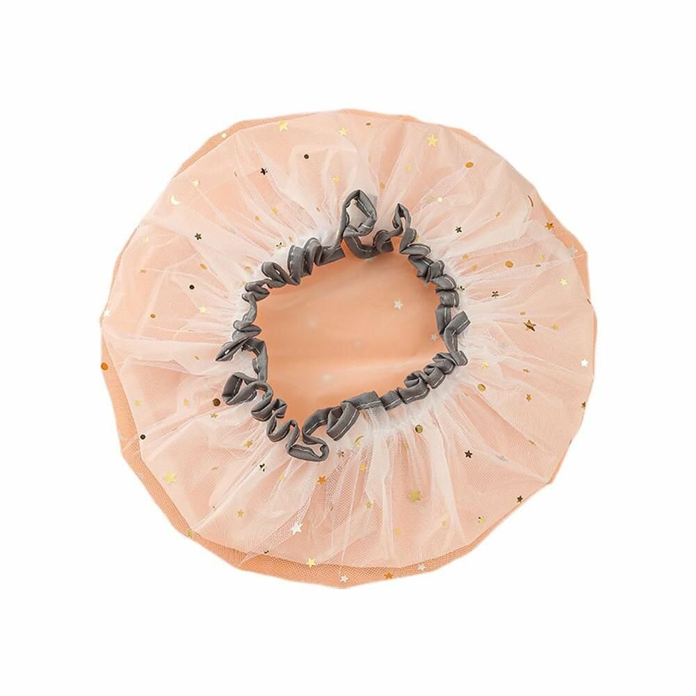 Утолщенная двухслойная сетчатая шапочка для душа со звездами,100% водонепроницаемый
