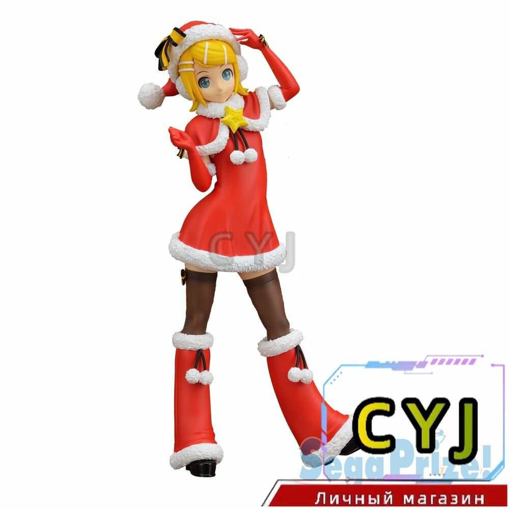 SEGA Аниме фигура/Super Premium Figure Hatsune Miku Project DIVA Arcade Future Tone Kagamine Rin Christmas/CYJ
