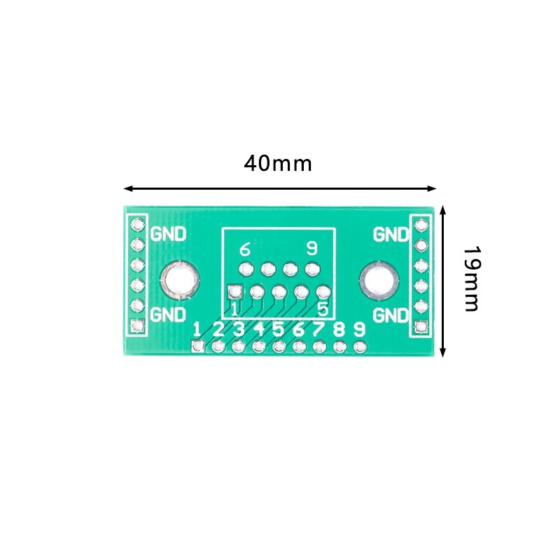 DB9 разъем-адаптер винтовой клеммы 9-контактный 10Pcs, DR9 DB9 to DIP