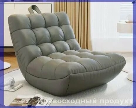 Кресло-мешок Диван, Мех искусственный, Размер S, темно-серый, белый