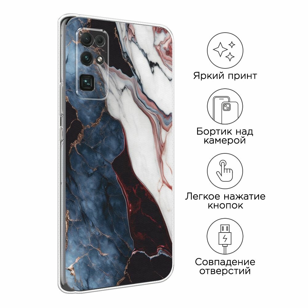 Силиконовый чехол на Honor 30 / Хонор 30 с принтом "Благородный мрамор" — фото 1