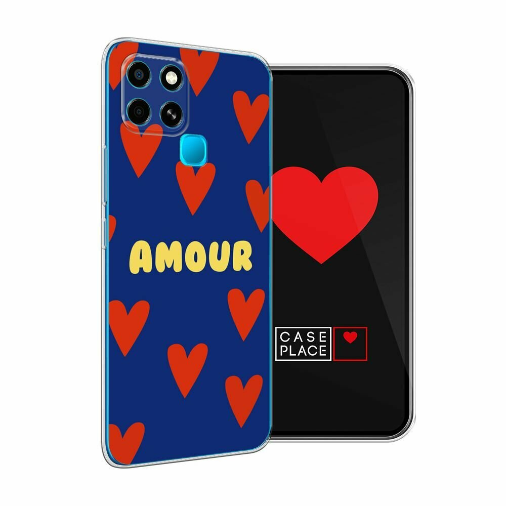 Чехол на Infinix Smart 6 / Инфиникс Смарт 6 с принтом "Amour art - 14 февраля" — фото 1
