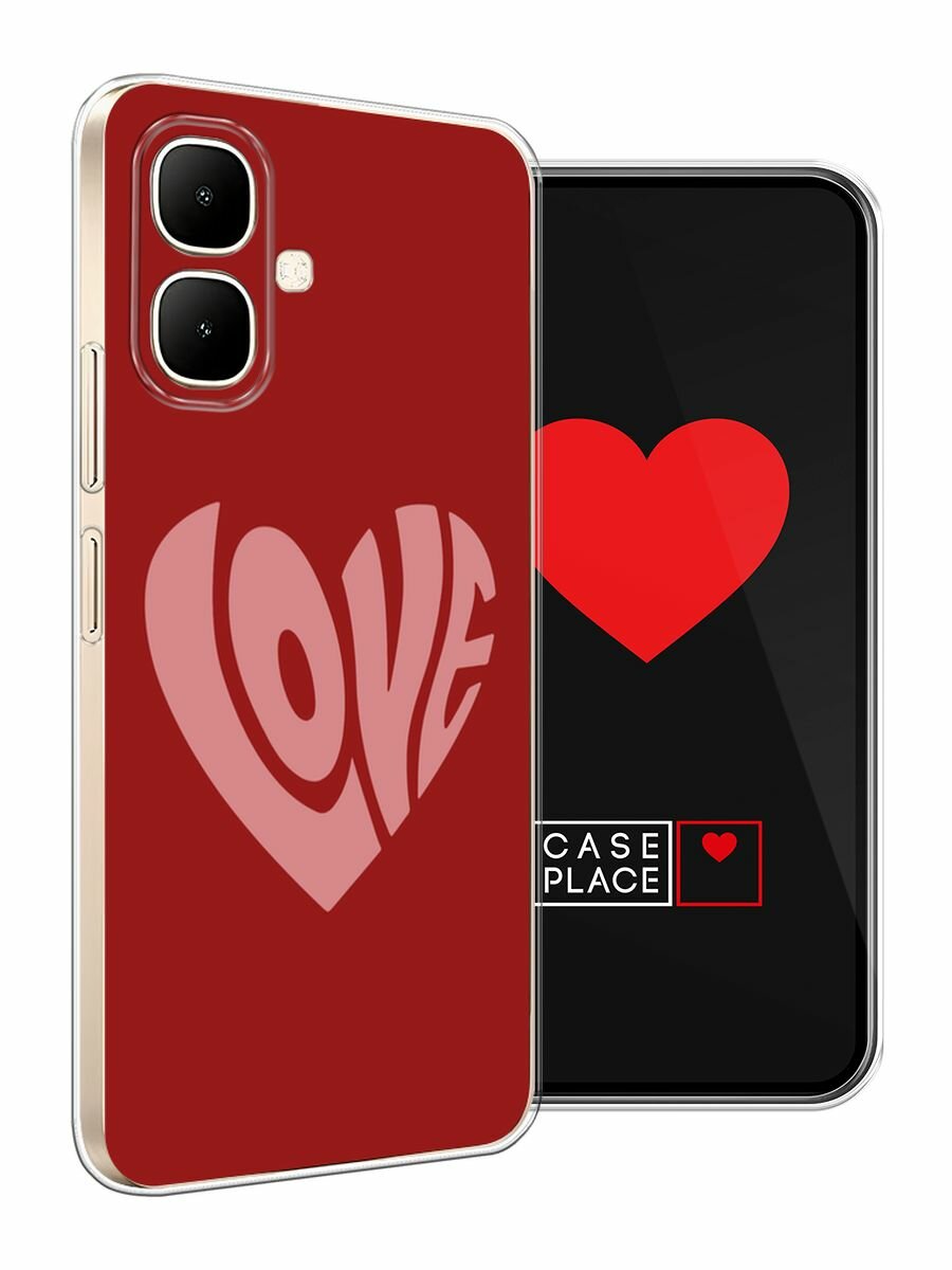 Чехол на Infinix Smart 10 / Инфиникс Смарт 10 с принтом "Love heart 1 - 14 февраля" — фото 1