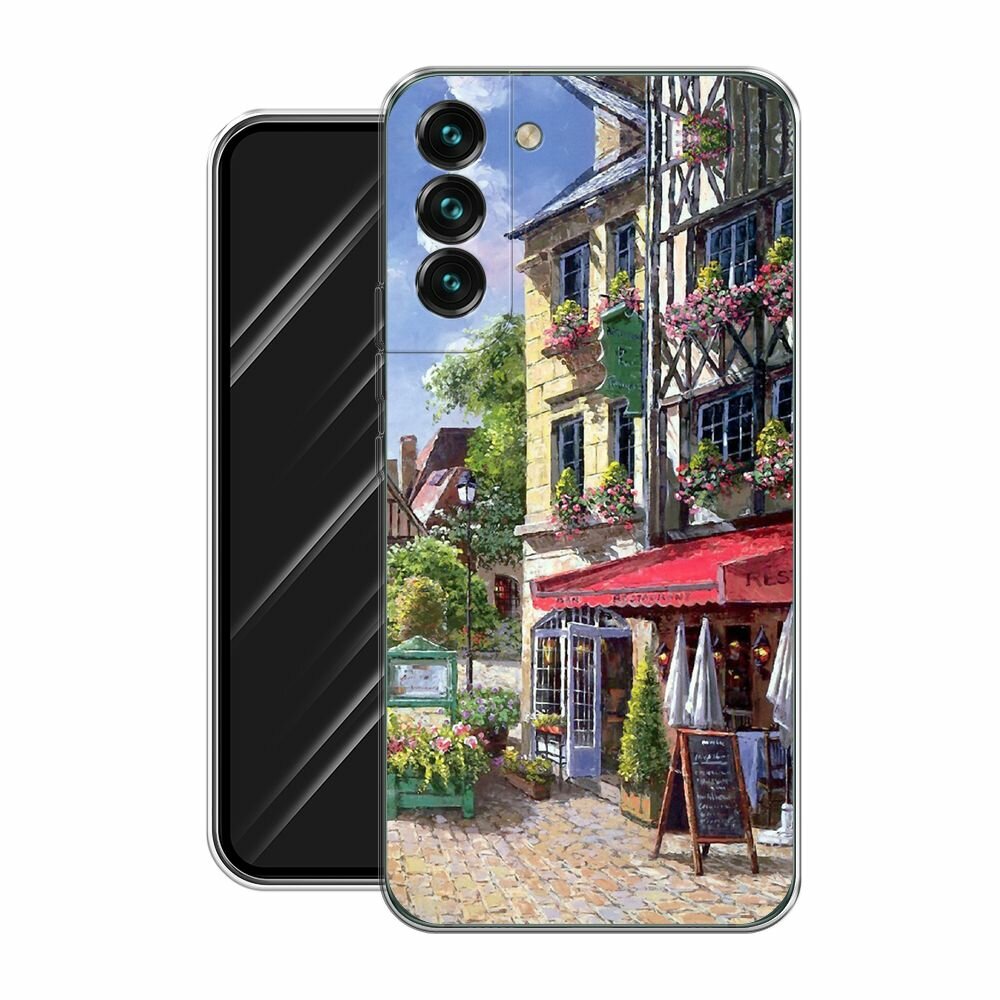 Чехол на Samsung Galaxy S22 / Самсунг Галакси S22 с принтом "Старая улица" — фото 1