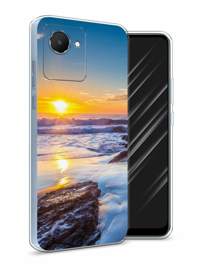 Силиконовый чехол на Realme C30 / Реалми C30 с принтом "Восход 6"