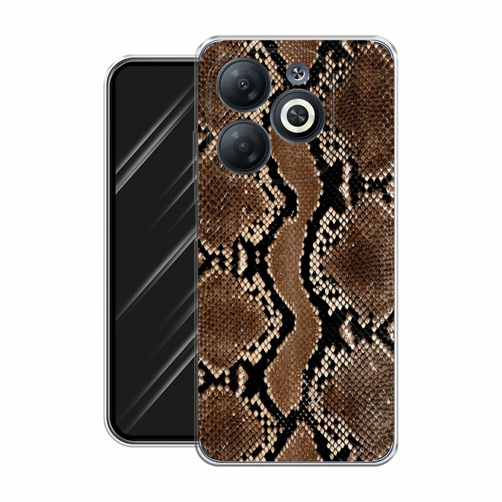 Чехол на Infinix Smart 8/8 HD/HOT 40i / Инфиникс Смарт 8/8 HD/HOT 40i с принтом Кожа питона — фото 1