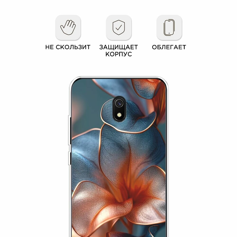 Чехол на Xiaomi Redmi 8A / Сяоми Редми 8А с принтом "Жемчужные цветы" — фото 1