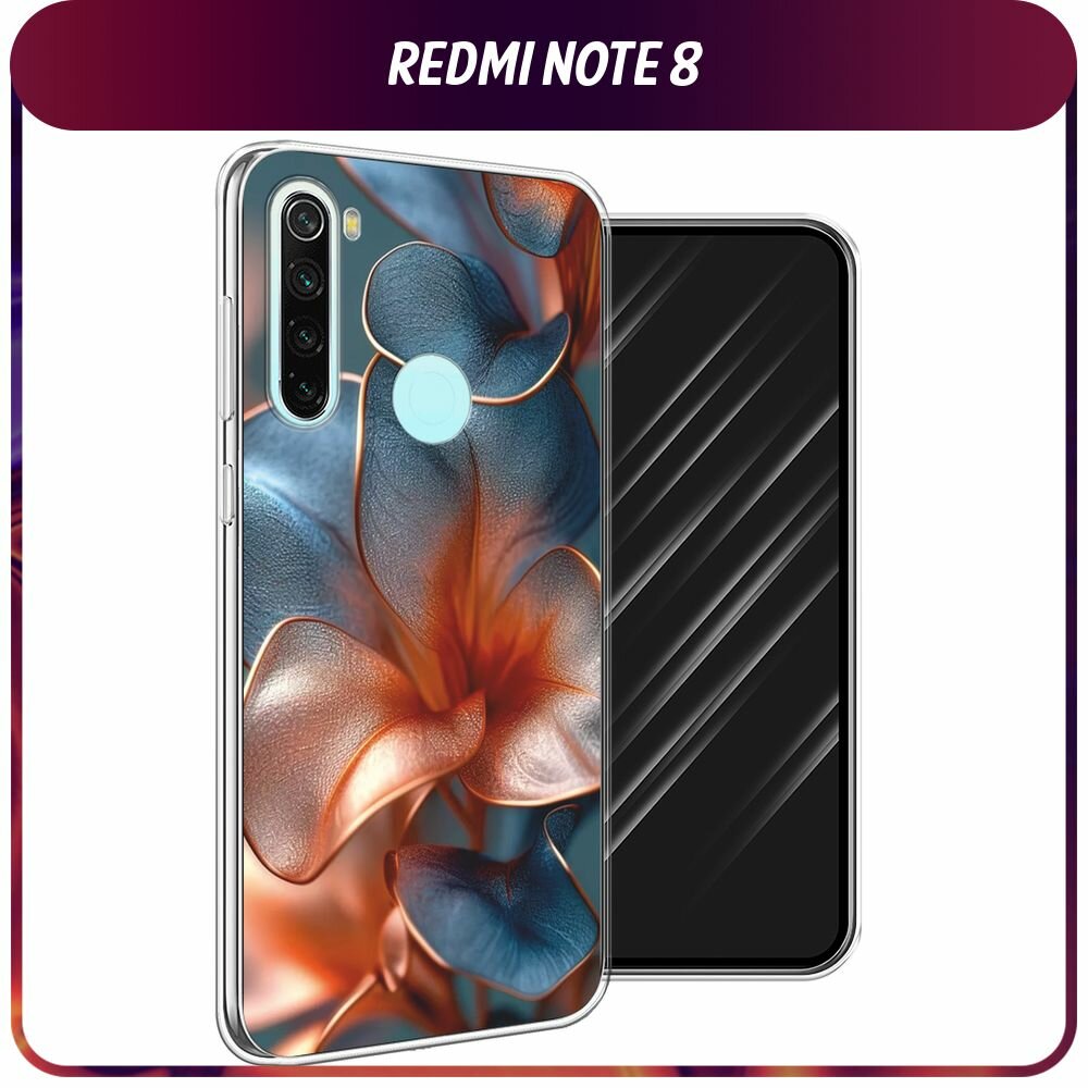Чехол на Xiaomi Redmi Note 8 / Сяоми Редми Нот 8 с принтом "Жемчужные цветы"