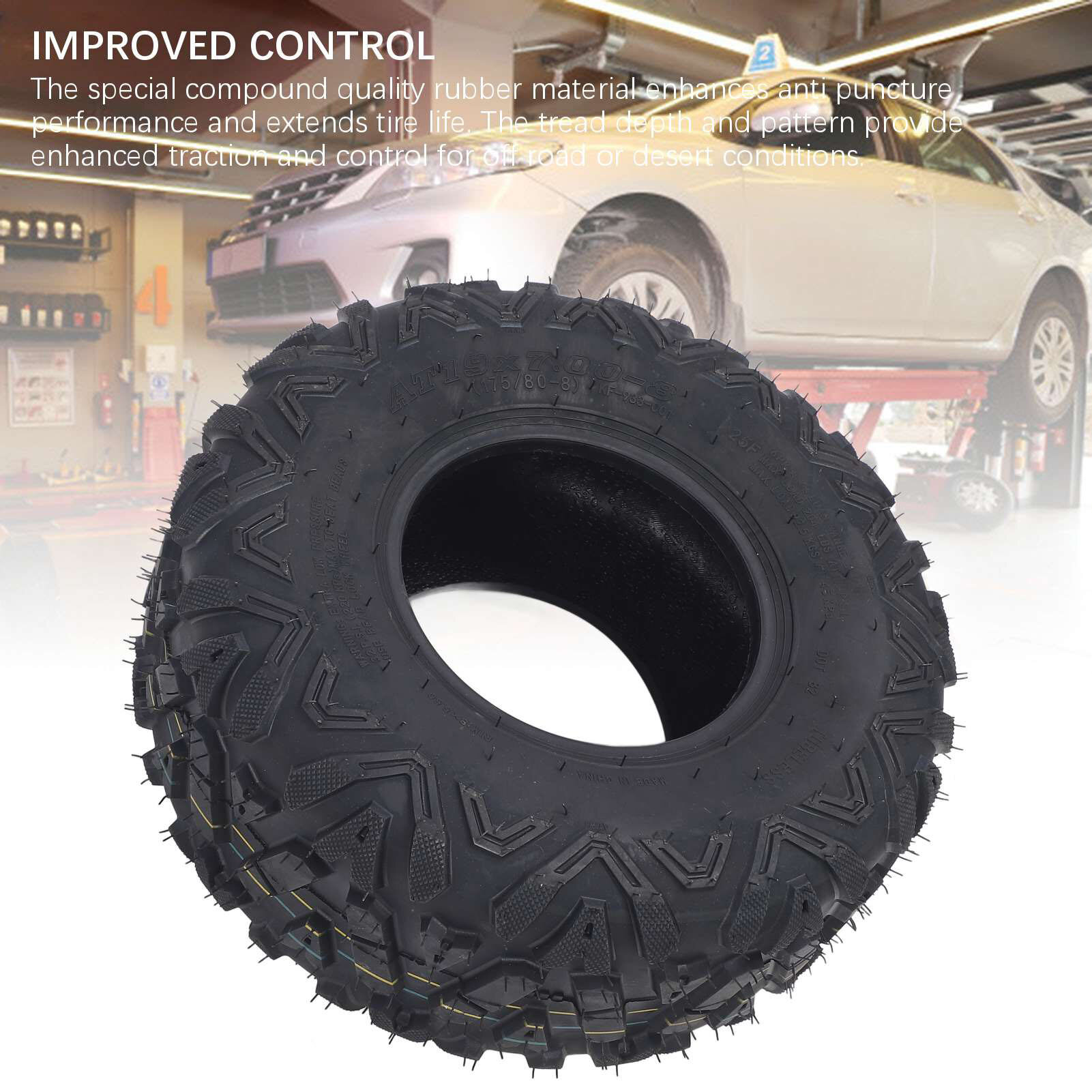 Шина ATV 19x7-8 6PR резиновая замена для BT200X CT200U CT200U-EX мини-байков (19x7x8, 19x7.00-8)