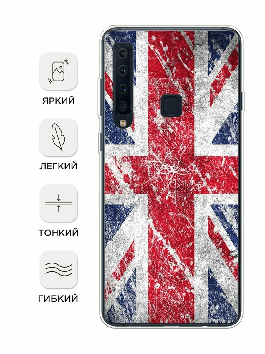 Чехол на Samsung Galaxy A9 2018 / Самсунг Галакси А9 2018 с принтом "Флаг британский" — фото 1